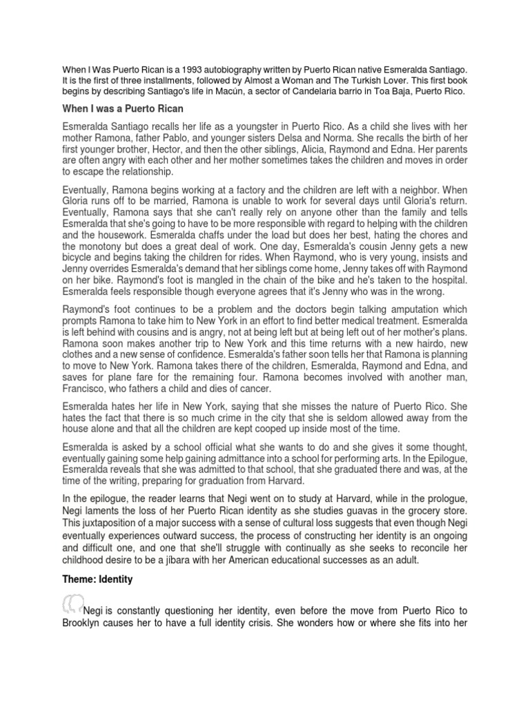 When I Was A Puerto Rican | PDF | Family | Society