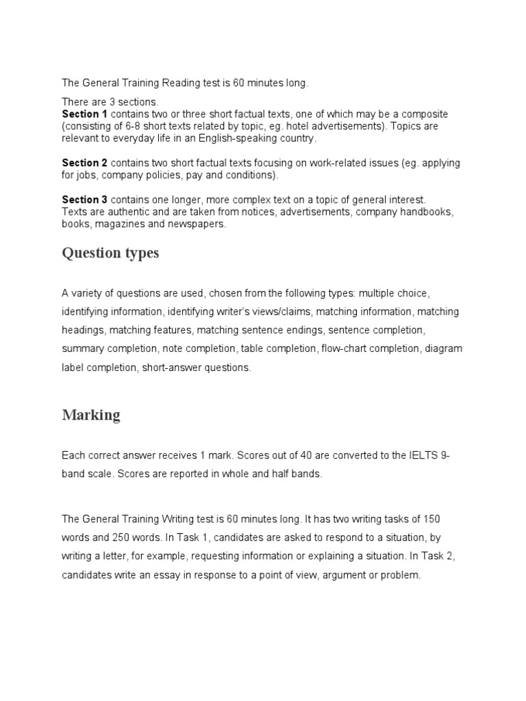 Ielts GT | PDF | International English Language Testing System | Cognition
