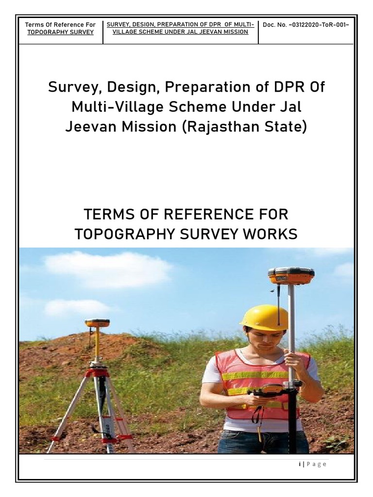 Survey, Design, Preparation of DPR of Multi-Village Scheme Under Jal Jeevan Mission (Rajasthan ...