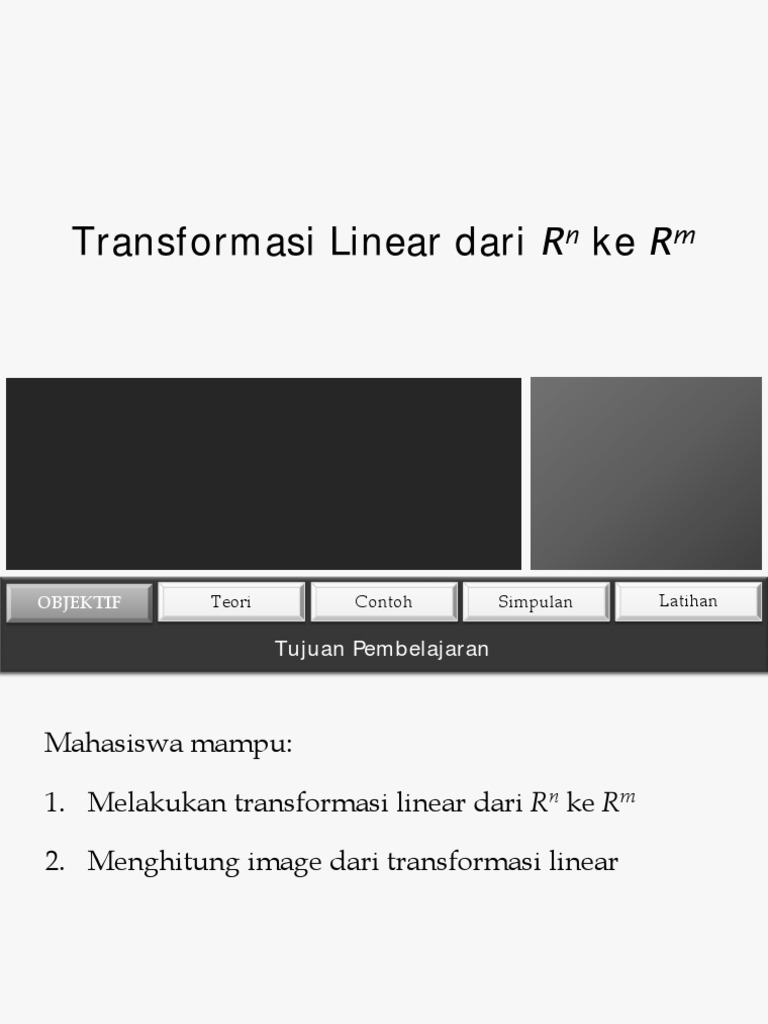 Transfomasi Linear RN Ke RM | PDF