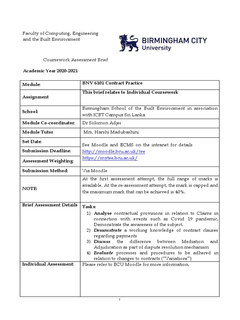 BCU BSC in QS CP - Assignment - July Intake 2020 | PDF | Alternative ...