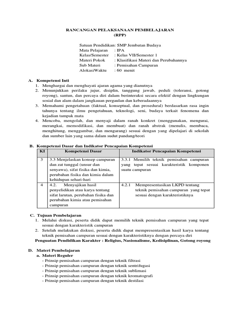 Perangkat 3 PPL Pemisahan Campuran (Putu Yani Andani) | PDF