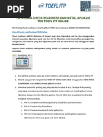 TOEFL Itp Digital Format (Online Itp) Di Ilp Cikini | PDF