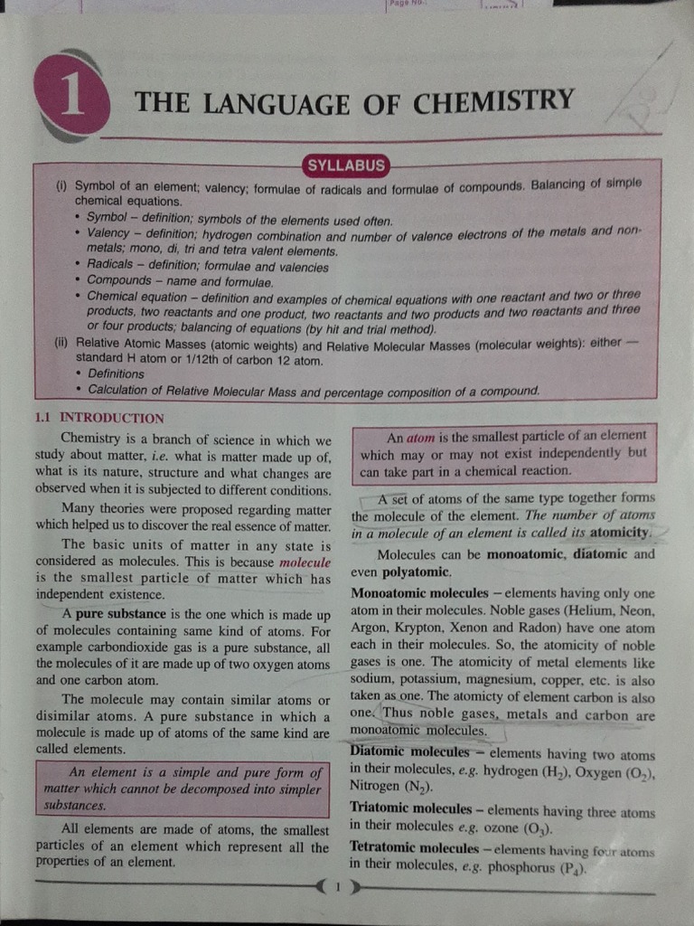 Language of Chem. | PDF