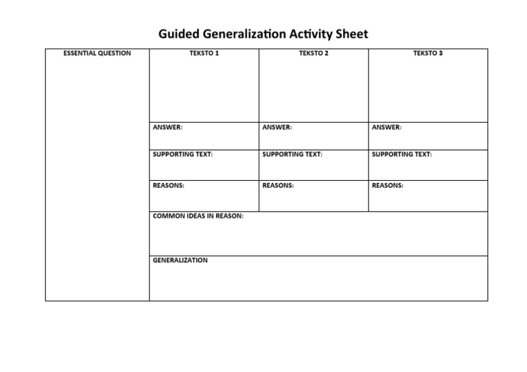 CER With Guided Generalization - Template | PDF | Foreign Language ...
