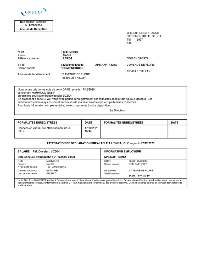 Dpae Pdf Gouvernement Justice