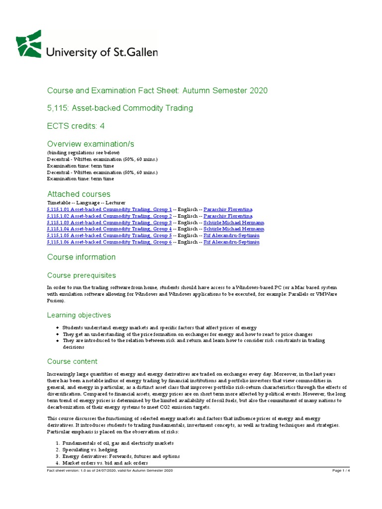 Asset-Backed Trading Course Guide | PDF | Derivative (Finance ...