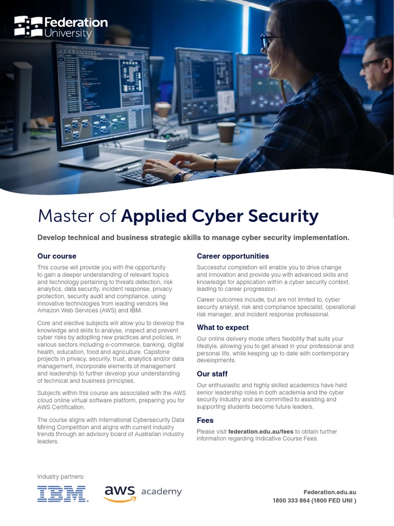 Master of Applied Cyber Security | PDF | Computer Security | Security