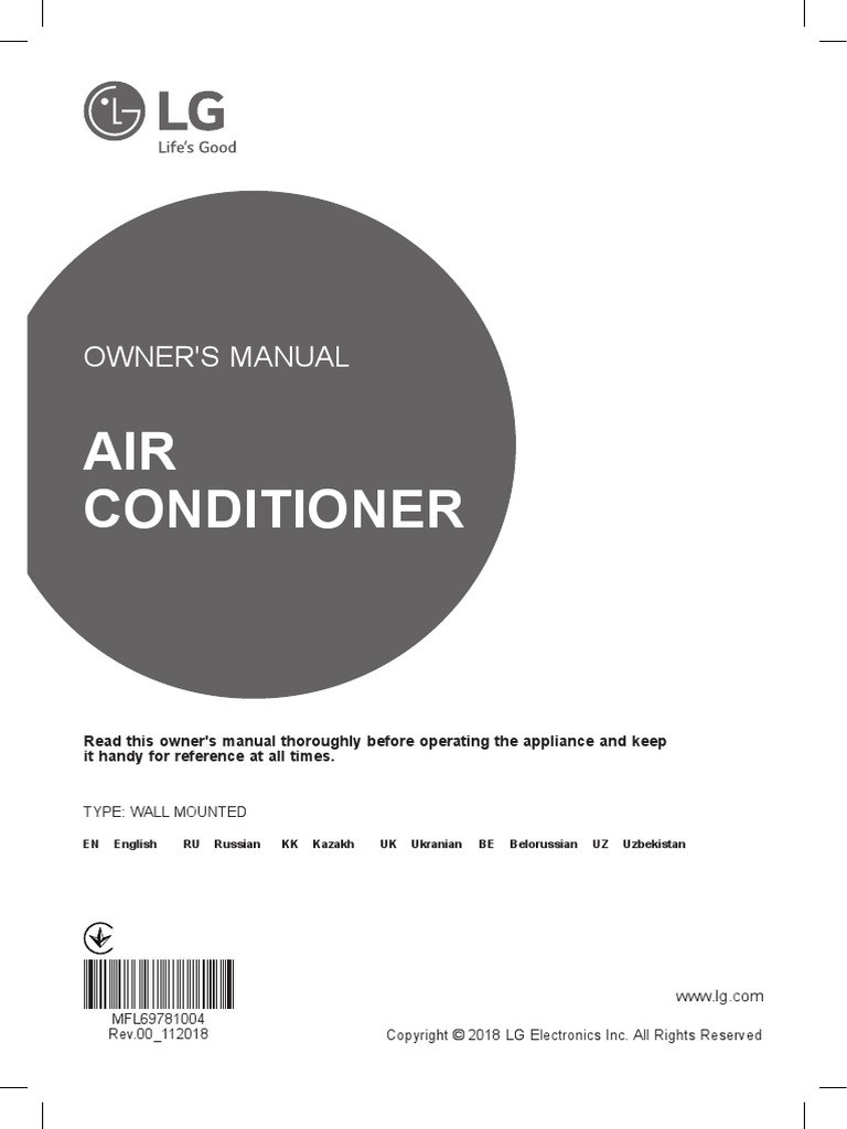 (04-04 Rev.00 CIS향 TA 최종) LG RAC Wallmounted V001 UG MFL69781004 181120 ...