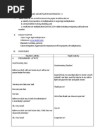 Lesson Plan Grade 4 Mathematics | PDF | Multiplication | Cognition