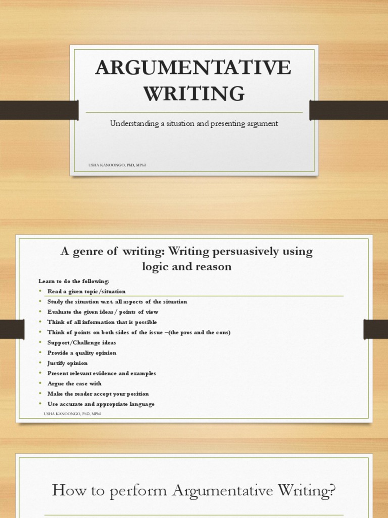 Argumentative Writing | PDF | Opinion | Argument
