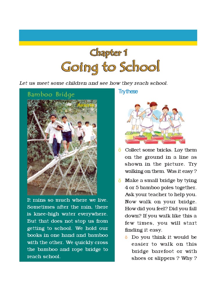NCERT Books For Class 4 EVS Chapter 1 | PDF | Bridge | Transport