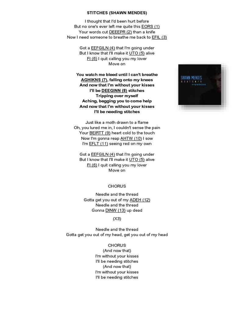 STITCHES Song To Review | PDF