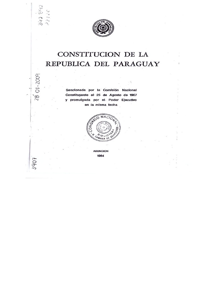 Paraguay Constitución 1967 | PDF