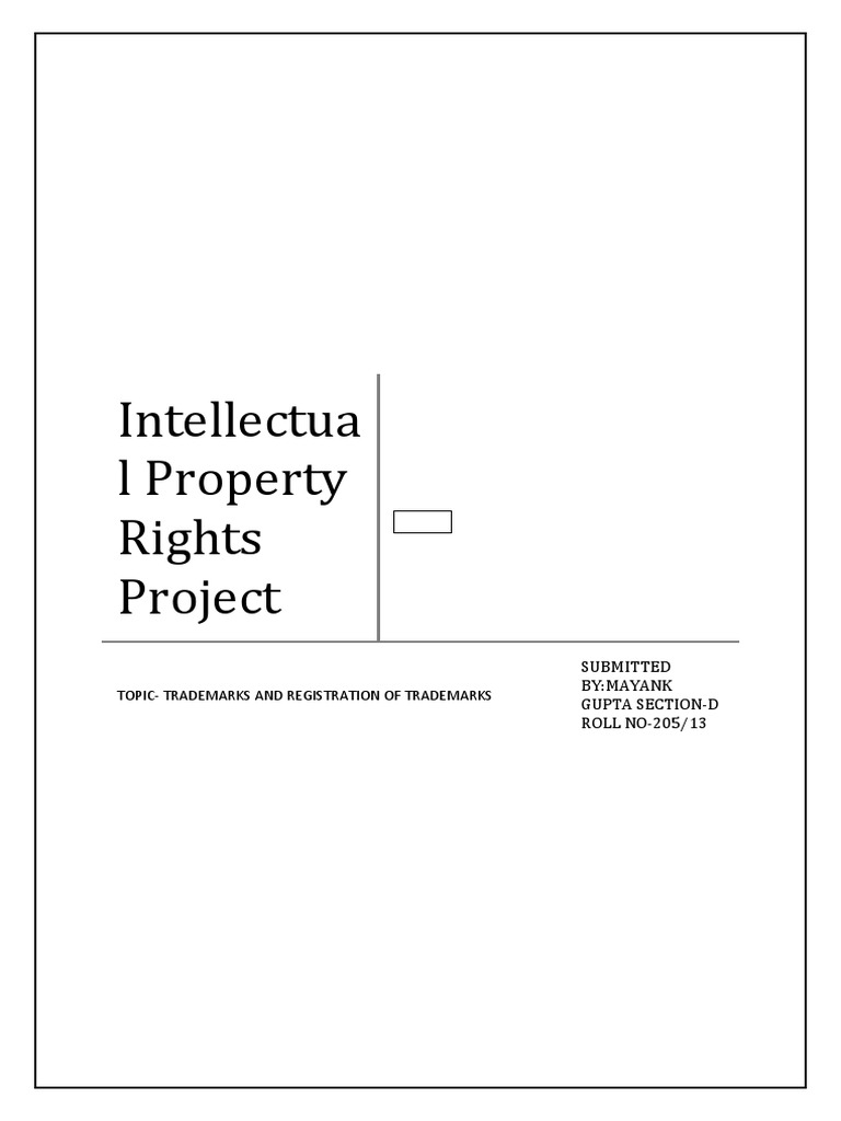 Ipr Project | PDF | Trademark | Domain Name Registrar