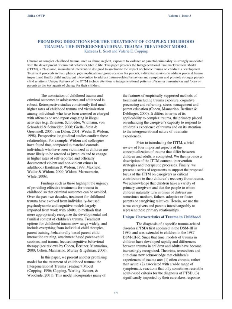 Complex Childhood Trauma | PDF | Psychological Trauma | Attachment Theory