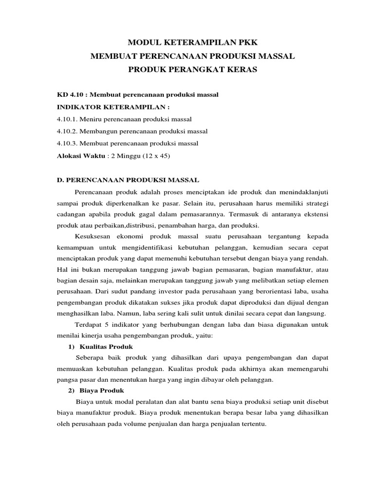 Modul 2 - PKK - Keterampilan | PDF