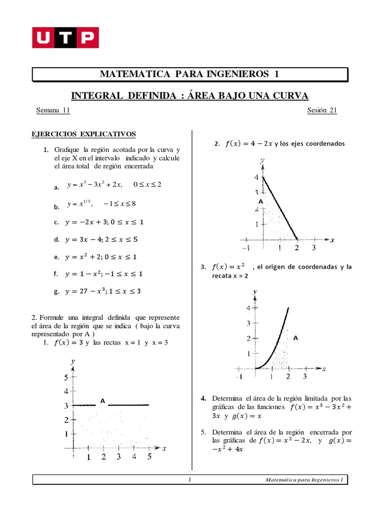 Áreas bajo curvas y entre funciones: Ejercicios y problemas resueltos de cálculo integral | PDF ...