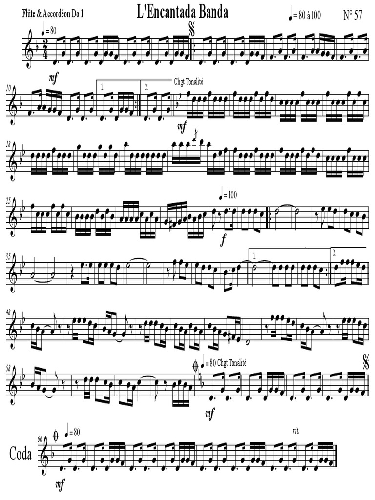 57 - L Encantada Banda - Flute - & - Accordeon - Do - 1 | PDF