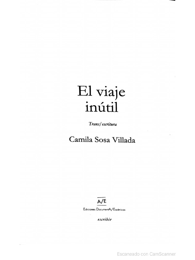Camila Sosa Villada - El Viaje Inútil | PDF