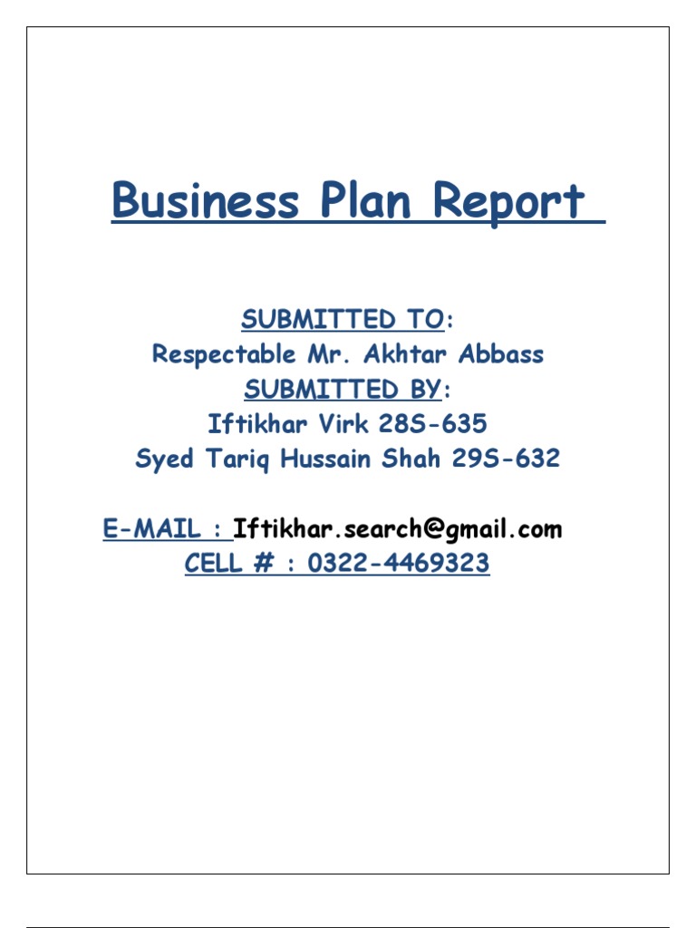 Business Plan Abshar Water | PDF | Drinking Water | Business Plan
