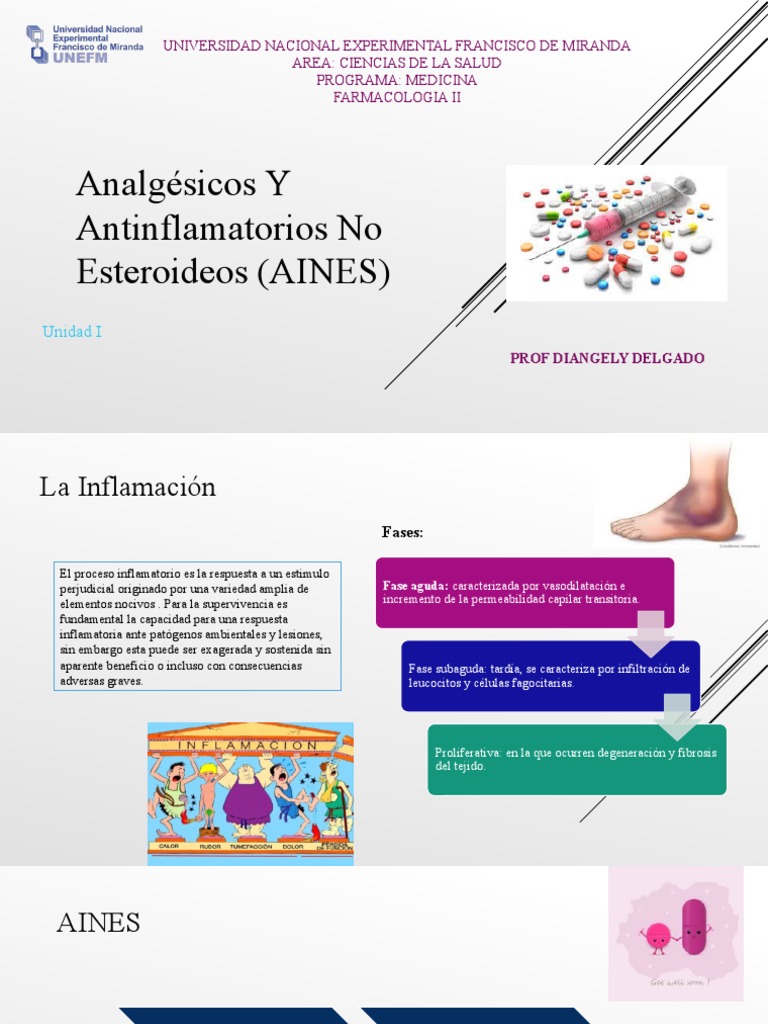Analgésicos y Antinflamatorios No Esteroideos (Aines) | PDF | Droga ...