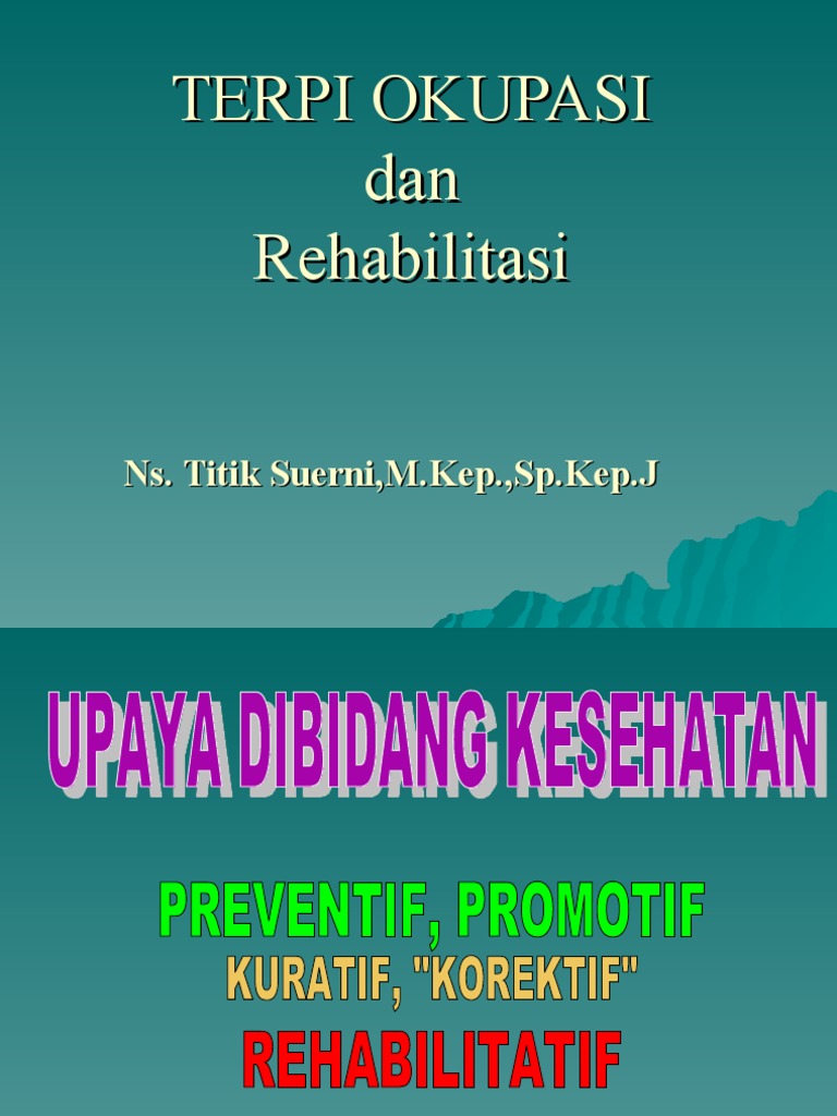 Terapi Okupasi | PDF