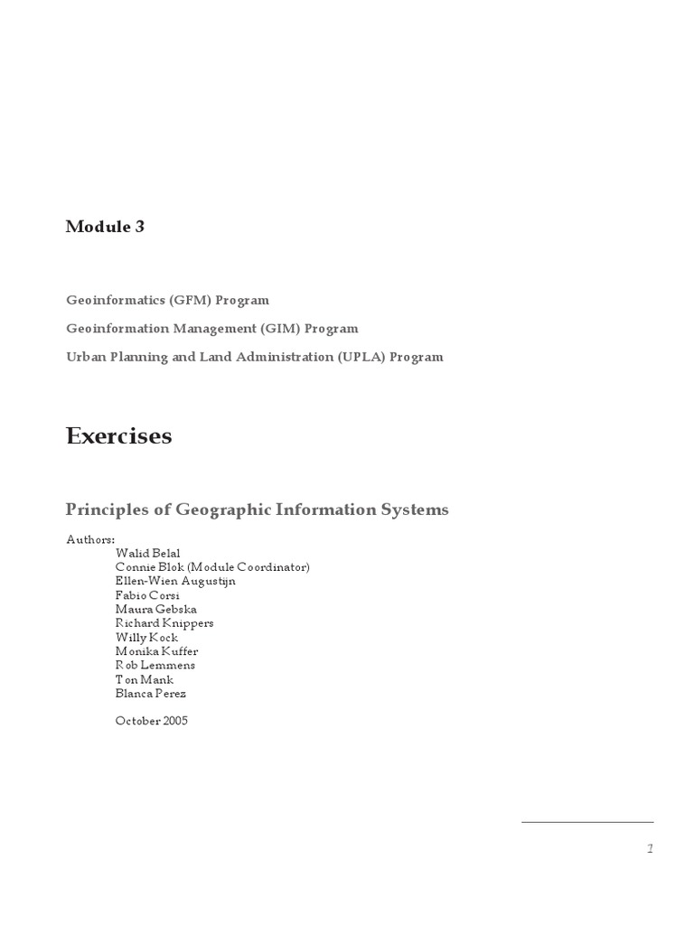 ArcGIS Exercises | PDF | Arc Gis | Data