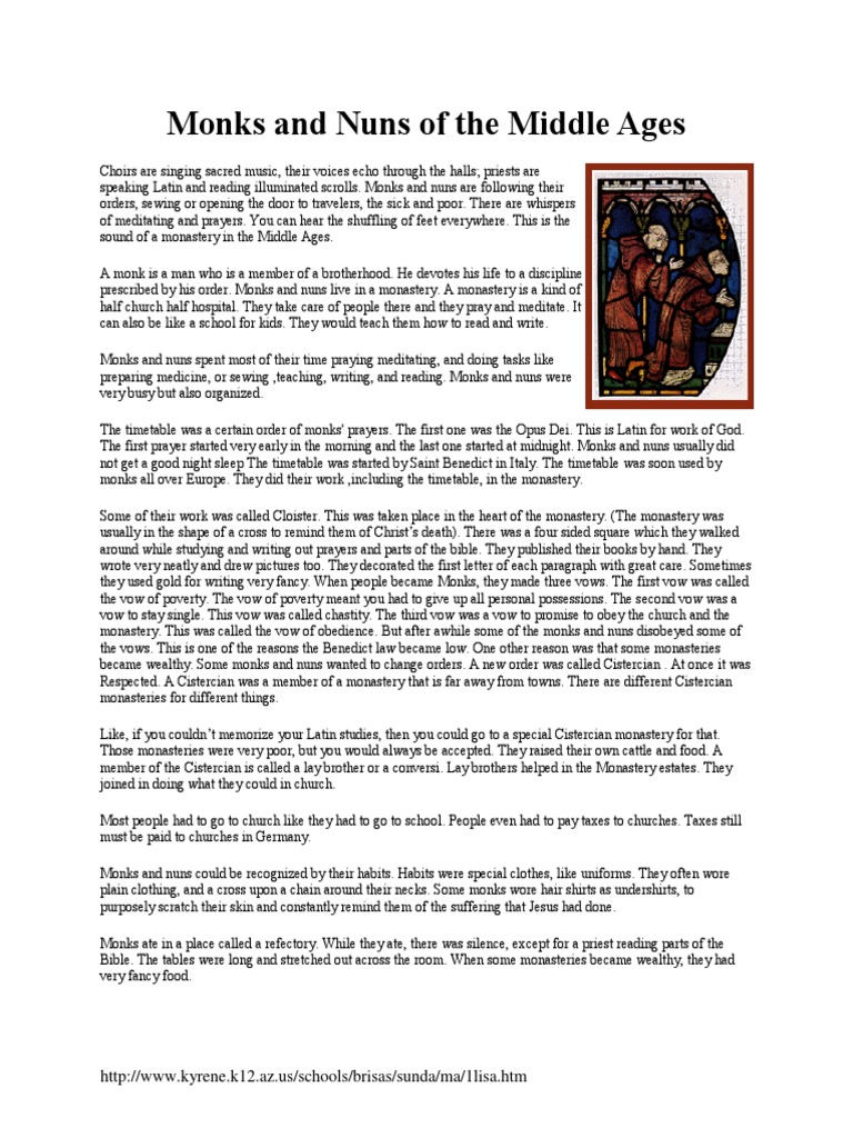 Monks and Nuns of The Middle Ages | PDF | Monk | Monastery