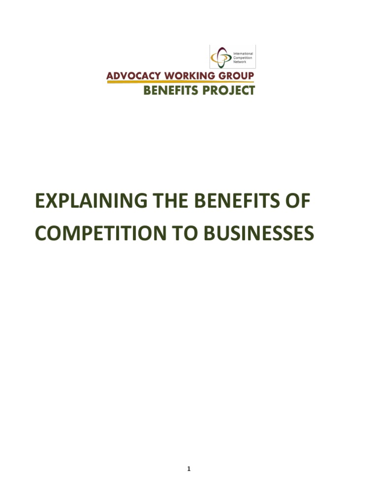Benefits of Competition for Businesses | PDF | Competition ...