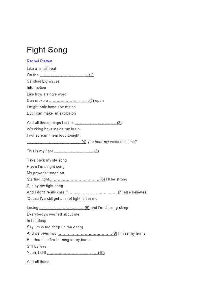 Fight Song | PDF