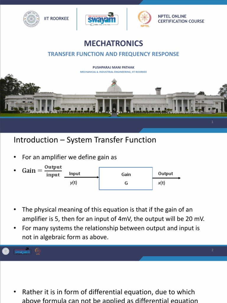 30 Transfer Function and Frequency Response | PDF | Laplace Transform | Mathematical Analysis