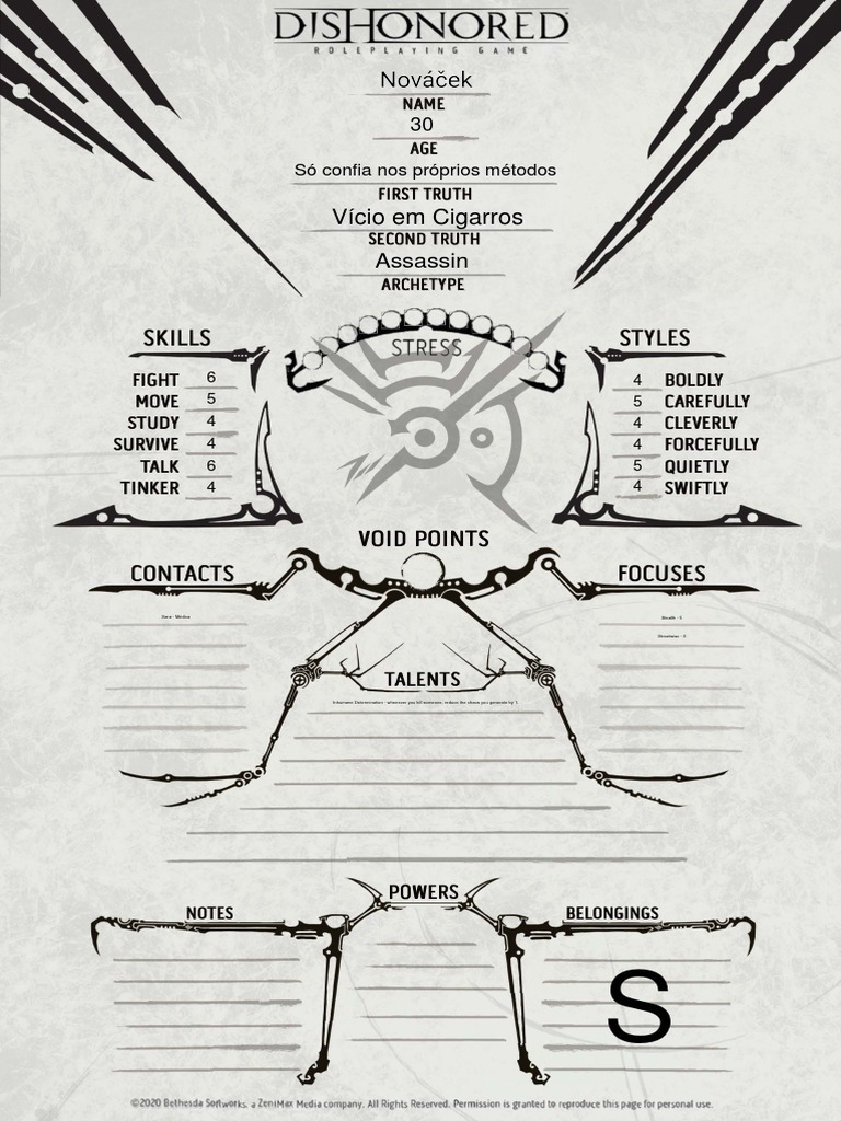 Dishonored Sheet - Fillable Form | PDF
