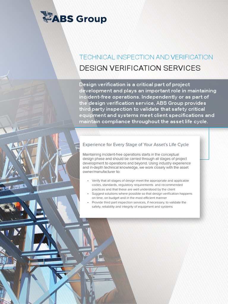 Design Verification Services: Technical Inspection and Verification ...