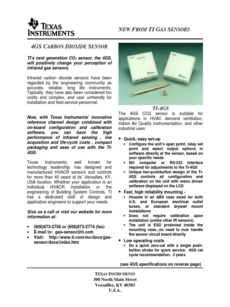 An Innovative New Carbon Dioxide Sensor From Texas Instruments That ...