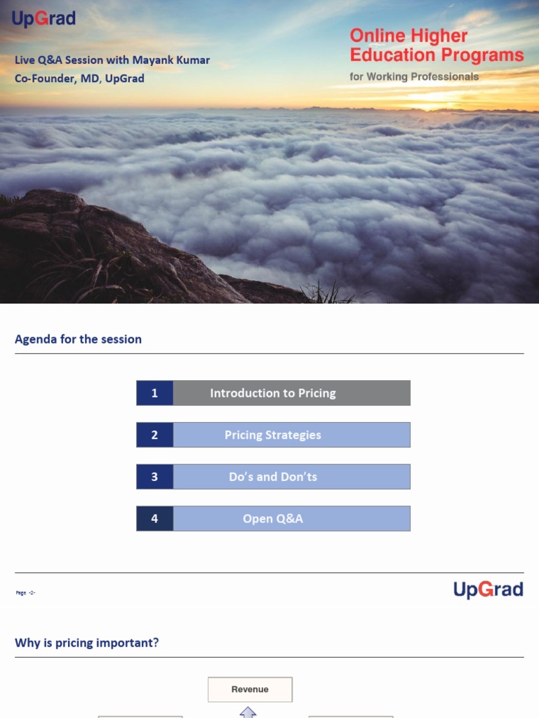 Live Q&A Session With Mayank Kumar Co-Founder, MD, Upgrad: Introduction ...