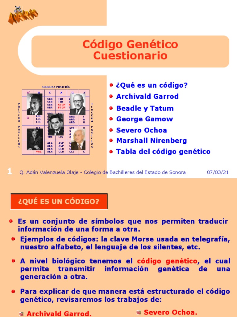 Código Genético | PDF | Adn | Codigo genetico