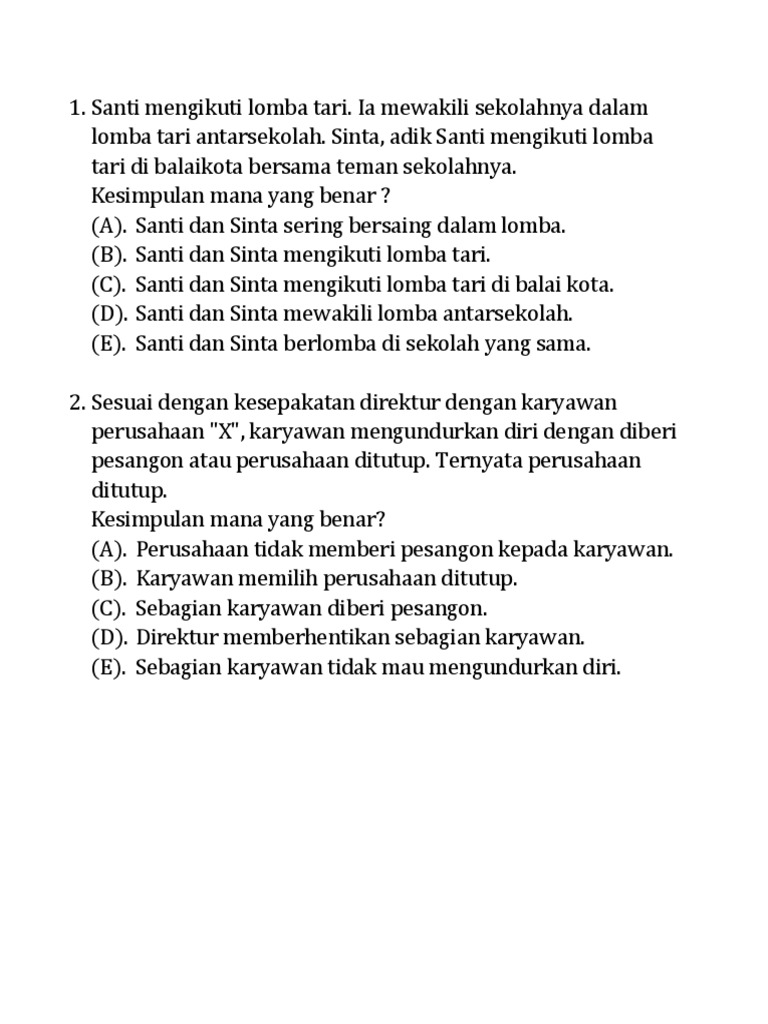 Soal Tkpa 2016 | PDF