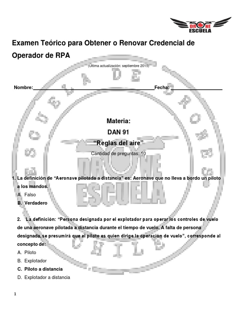 Examen para Credencial de Operador RPA | PDF | Niebla | Herida