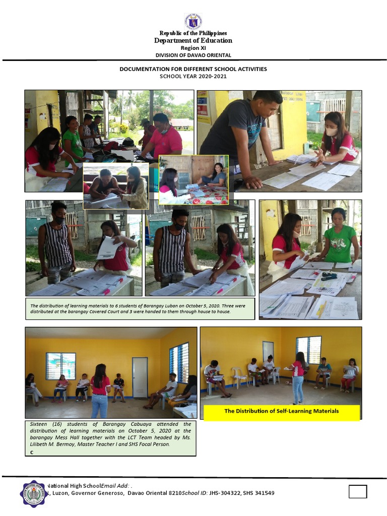 Documentation of School Activities 2020-2021 | PDF | Learning ...
