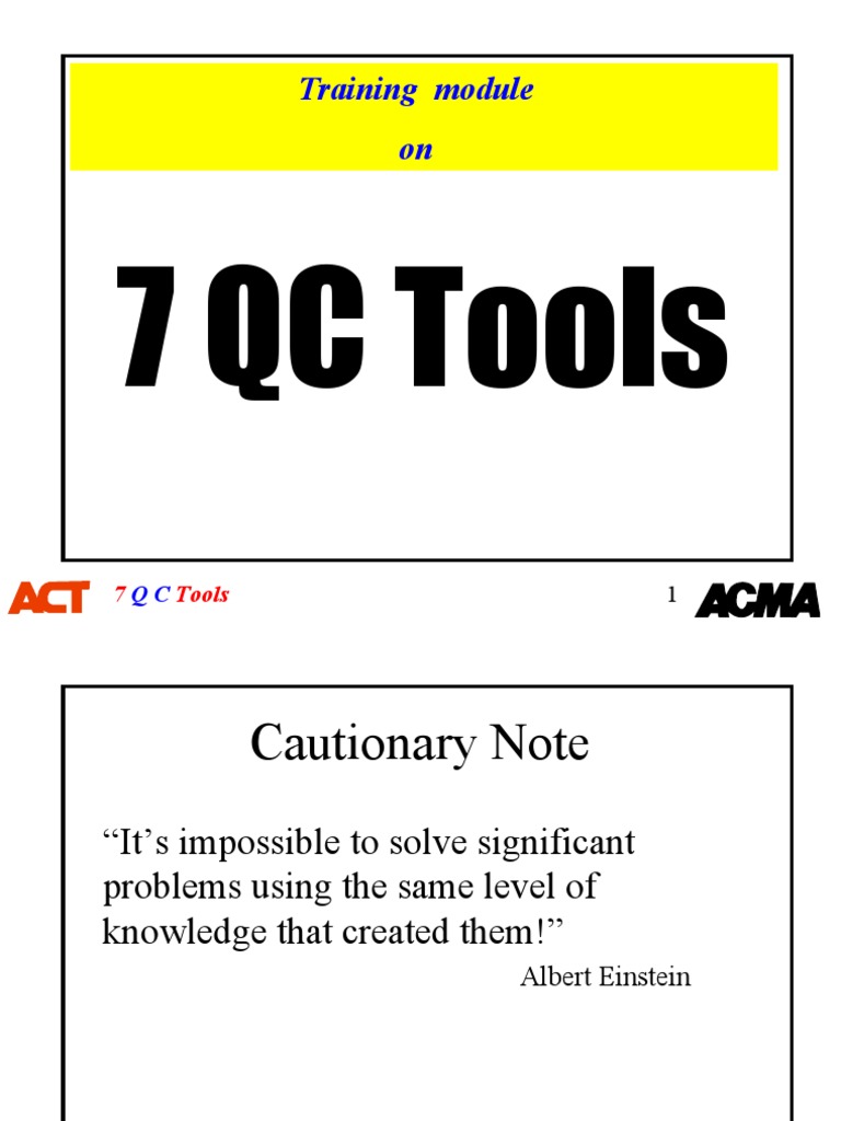 7 QC Tools: Training Module On | PDF | Scatter Plot | Chart