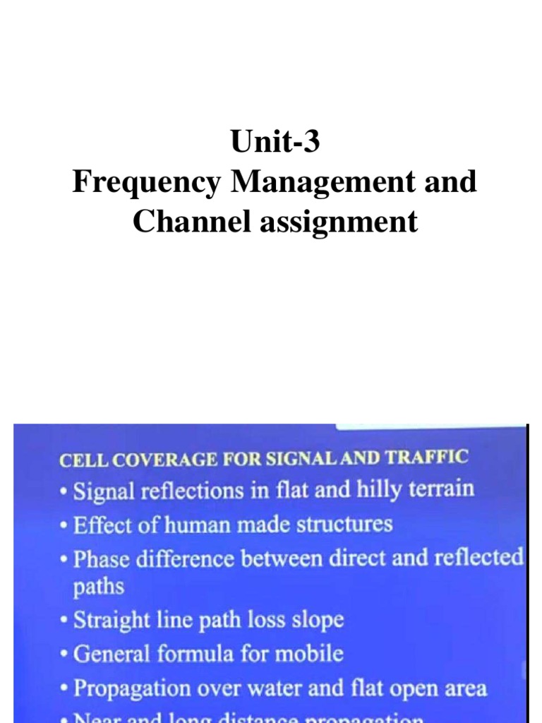 Unit-3 Frequency Management and Channel Assignment | PDF