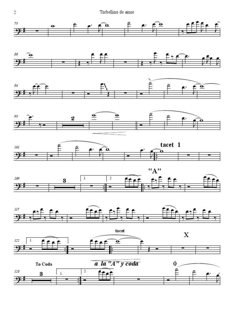 Torbellino de Amor Arrg - Trombone 1-2 | PDF