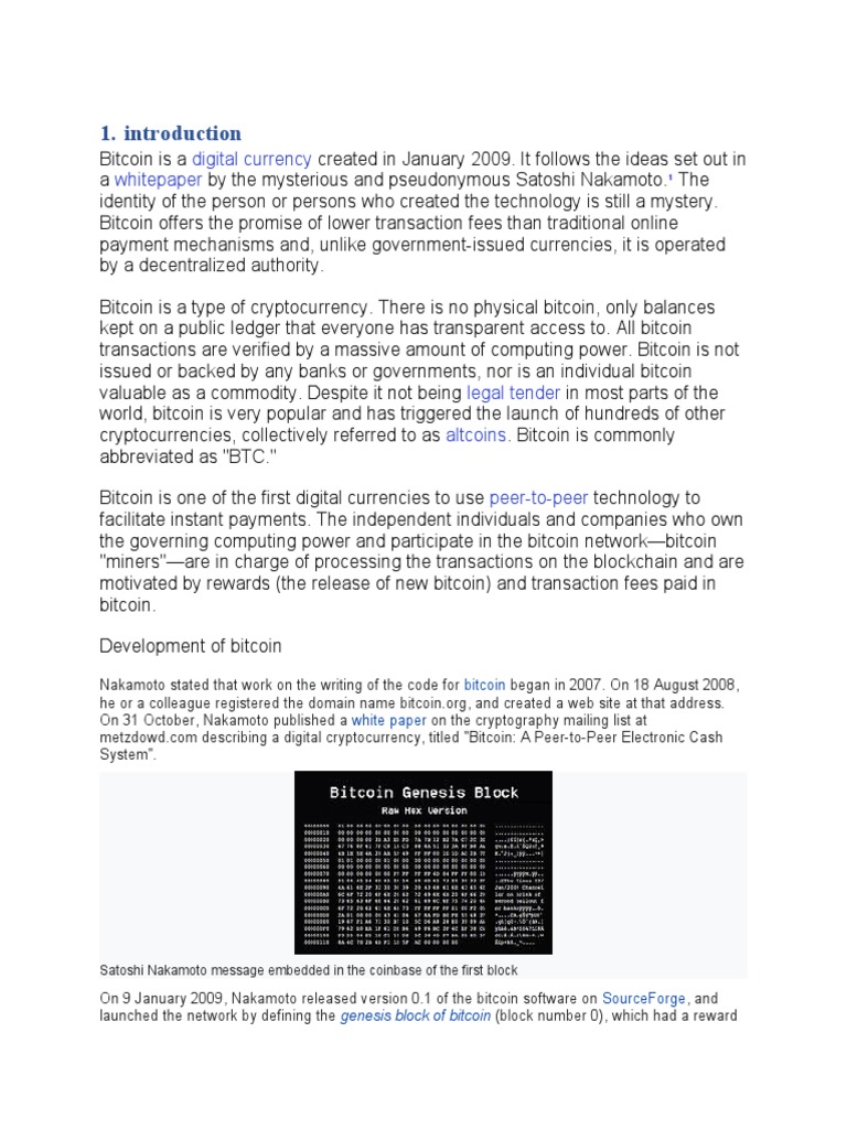 Digital Currency Whitepaper: Bitcoin White Paper | PDF | Bitcoin ...