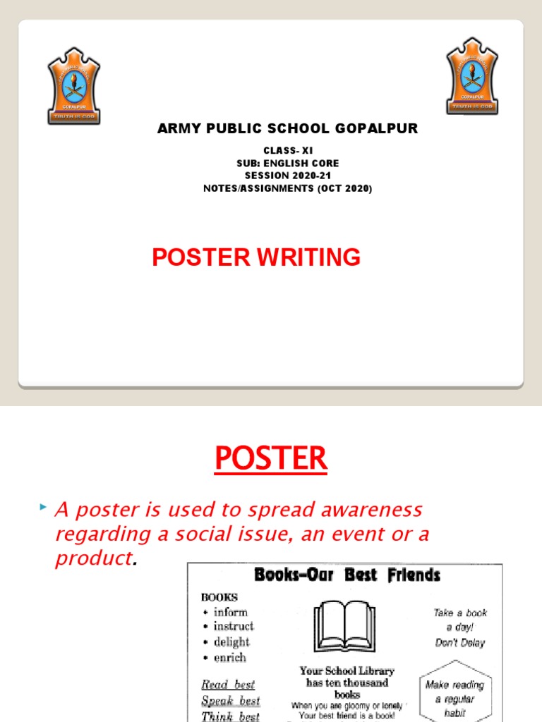 Poster Writing for Defence Services | PDF
