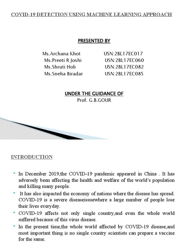 Covid-19 Detection Using Machine Learning Approach | PDF | Machine ...