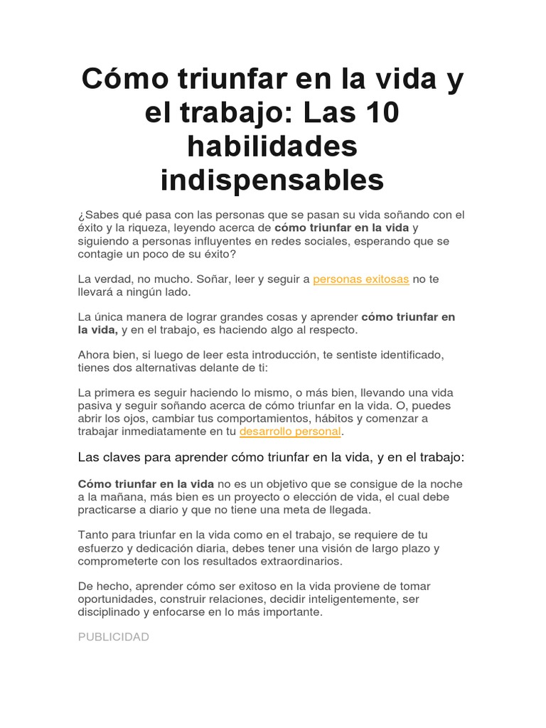 Cómo Triunfar en La Vida y El Trabajo | PDF | Empatía | Inteligencia ...