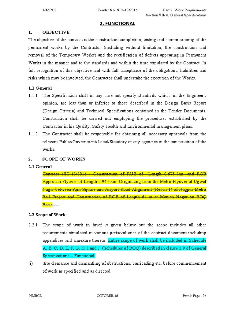 Scope Section VII-A. General Specifications - 2. Functional | PDF | Specification (Technical ...