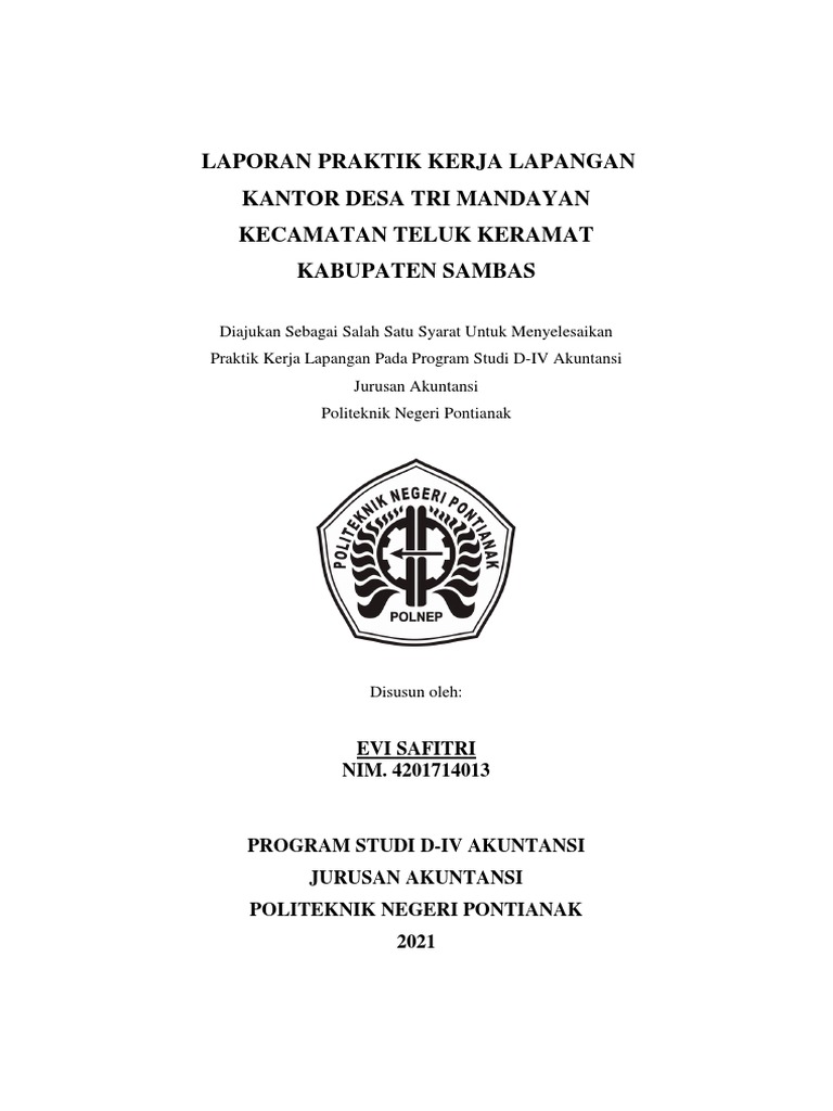 Laporan PKL Evi Safitri 5 | PDF