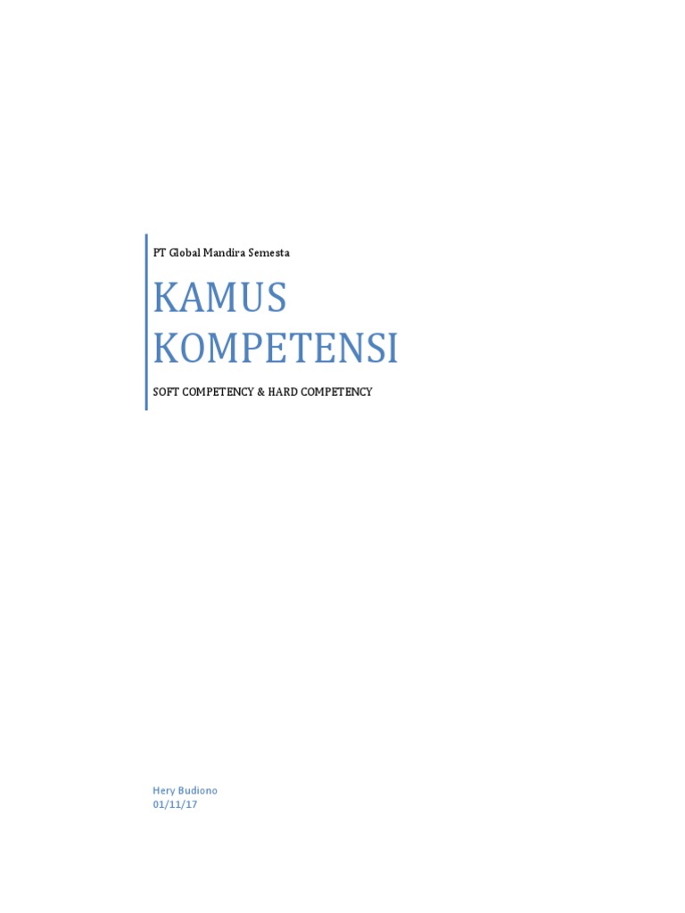 Kamus Kompetensi | PDF